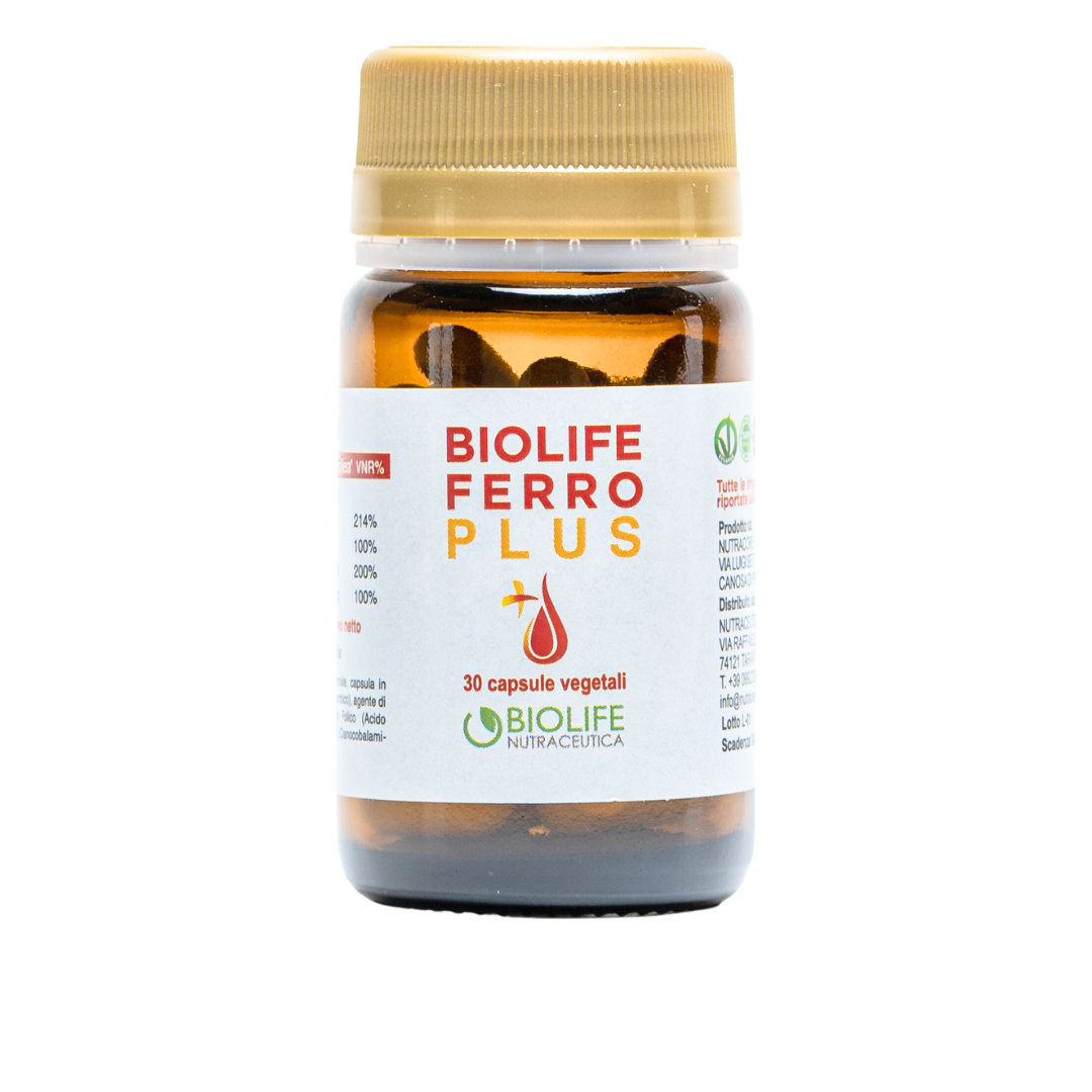 Biolife Ferro Plus | Ferro Liposomiale | 30 capsule – Nutrabio Shop